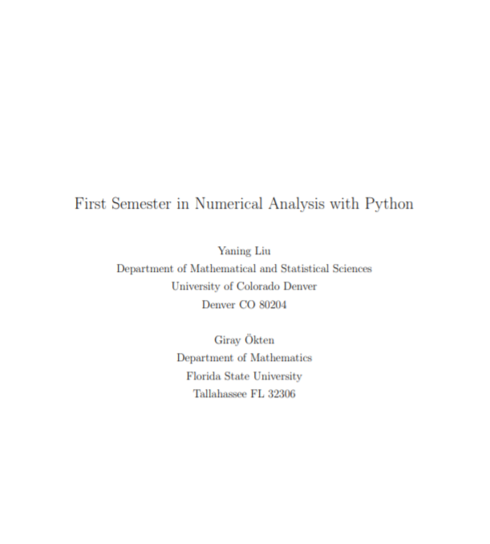 First Semester in Numerical Analysis with Python - Open Textbook Library